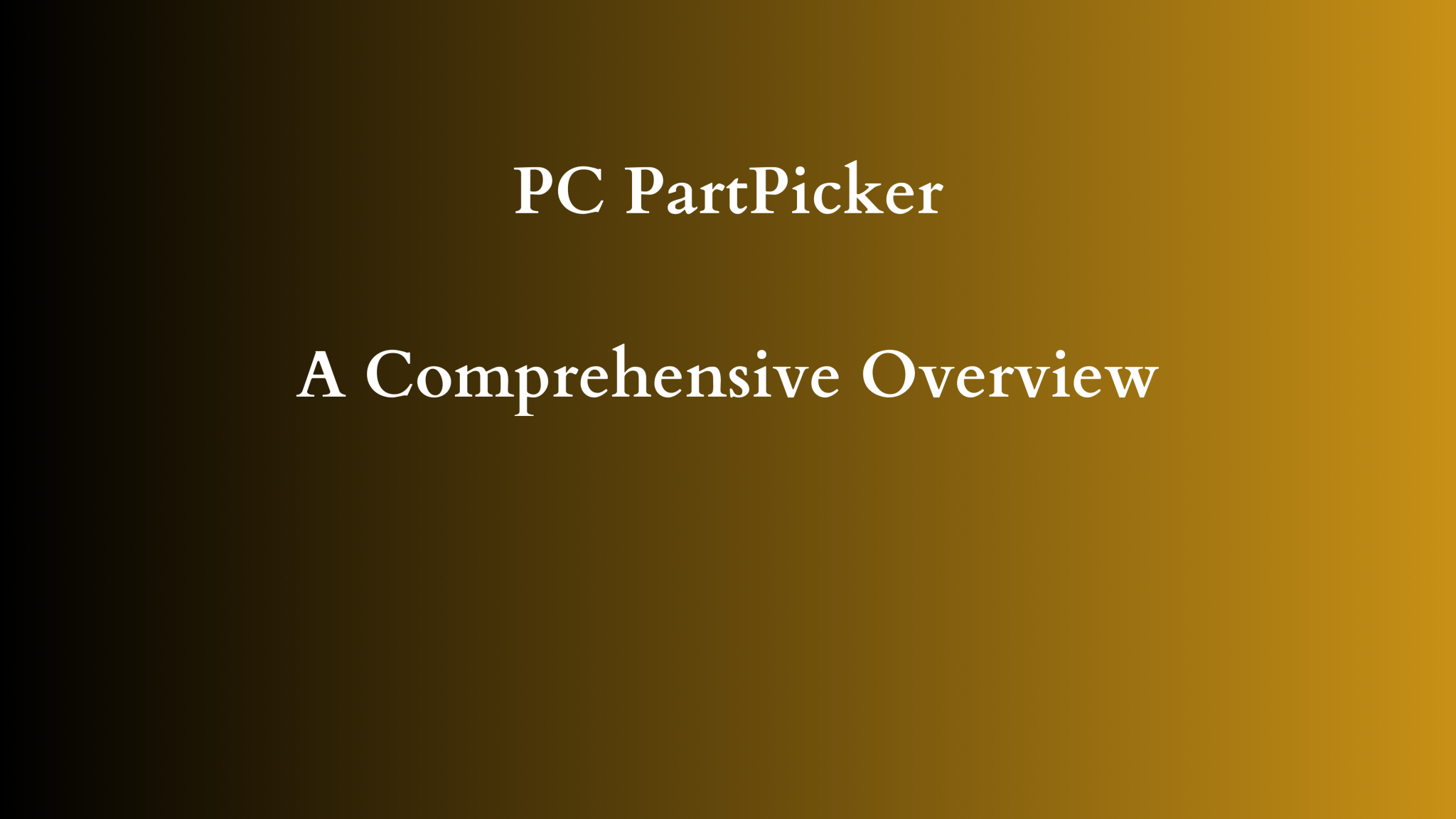 PC Partpicker - ILIPUTER