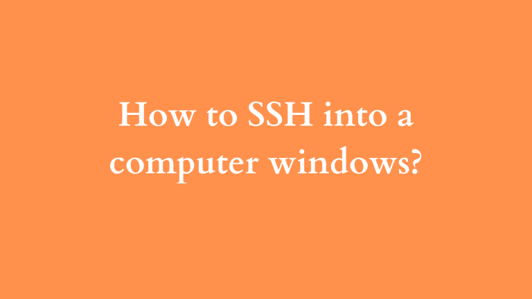 How to SSH into a Computer Windows - ILIPUTER