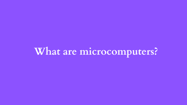 What are microcomputers - ILIPUTER